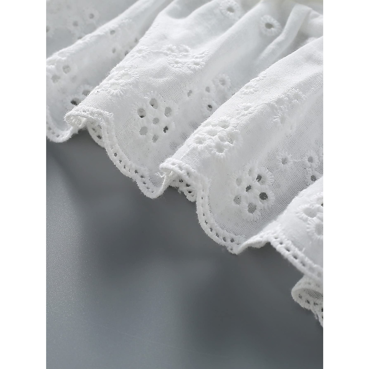 WDIRARA Toddler Girl's 2 Piece Outfit Bow Front Ruffle Hem Cami Top Top and Split Pants Set White 90