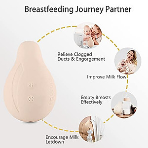 Warming Lactation Massager, Lactation Massager for Breastfeeding, Pumping, Nursing, Heat & Vibration Support for Clogged Milk Ducts, Engorgement, Improve Milk Flow, Better Empty The Breast