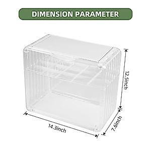Purse Organizer for Closet, Handbag Storage Organizer, Acrylic Box for Hats, Clear Sunglasses Organizer, Figure Display Case, White Stackable Acrylic Case Organizer with Magnetic Door