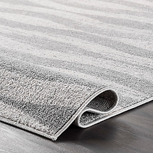 nuLOOM 3' x 5' Performance Indoor Area Rug, Non-Shed, Power Loomed High-Traffic Area Rug for Living Room, Bedroom, Home, Tristan Grey