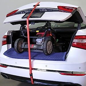 Jack's Trunk Strap by Wrap-It Storage - 12 ft. Trunk Strap (Red) - Heavy Duty Trunk Tie Down Strap with Cam Buckle for Sedan Car Trunks to Secure Cargo