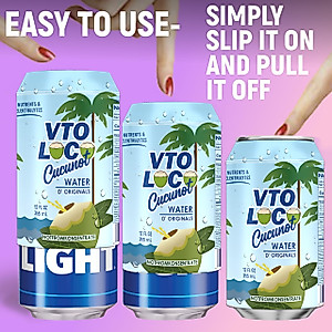 Skywin Silicone Can Sleeve (2 Pack) - Can Cover Hides Can by Disguising it as a Can of Natural Coconut Water (Blue)