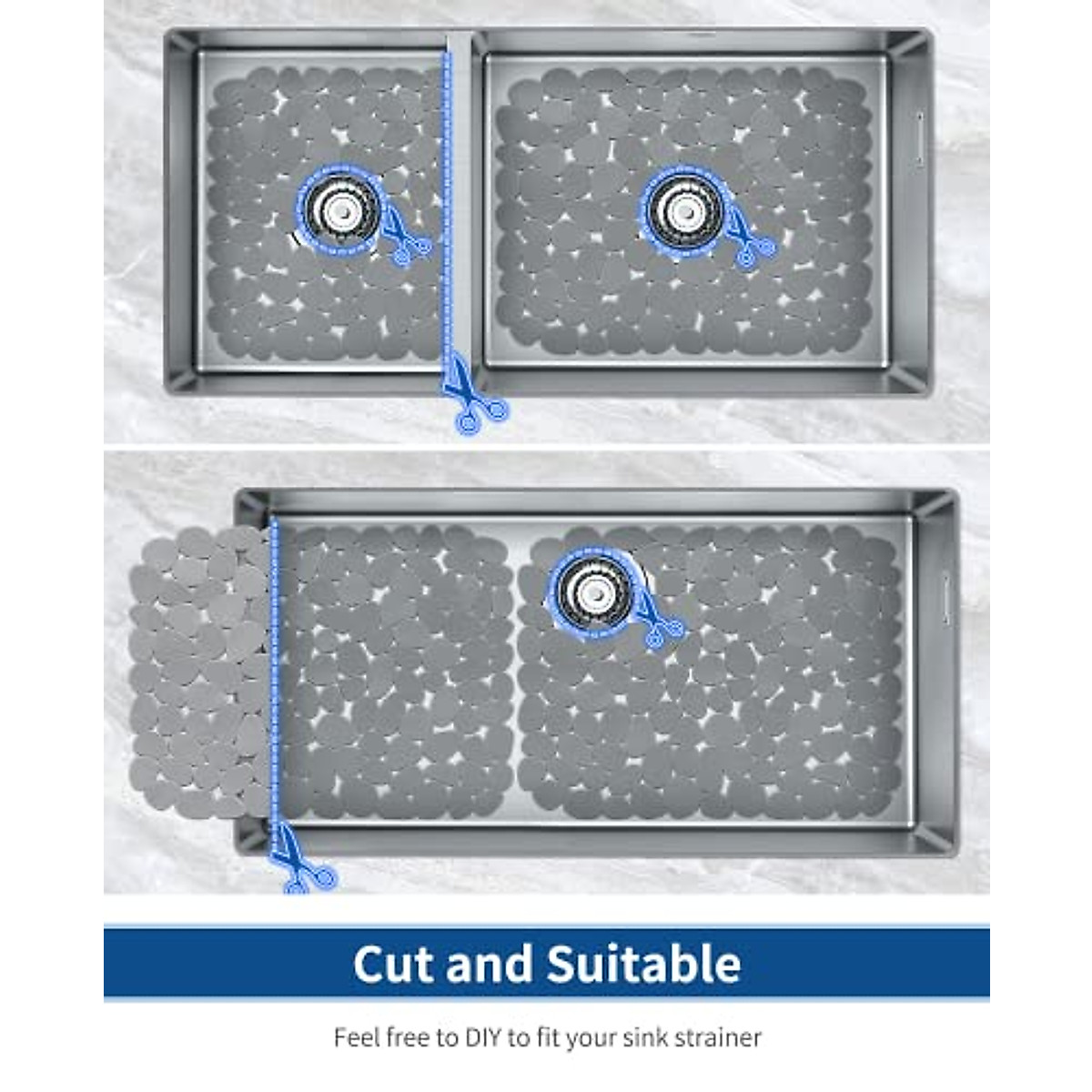 Bligli Plastic sink mat and sink saddle mat Sink protector mats for kitchens sinks