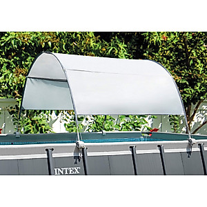 Intex 26797EH 20ft x 10ft x 48in 5 Person Prism Frame Oval Swimming Pool Set with Ladder, Cover, Ground Cloth, Filter Pump, and Protective Canopy