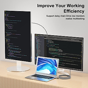 fairikabe USB C to HDMI Cable 4K@60Hz, 6.6FT USB Type C to HDMI Adapter Cable Thunderbolt 3 Compatible, for MacBook Pro/Air, iPad Pro 2020/2021, iPad Air 4,iMac, Surface Pro, Dell XPS