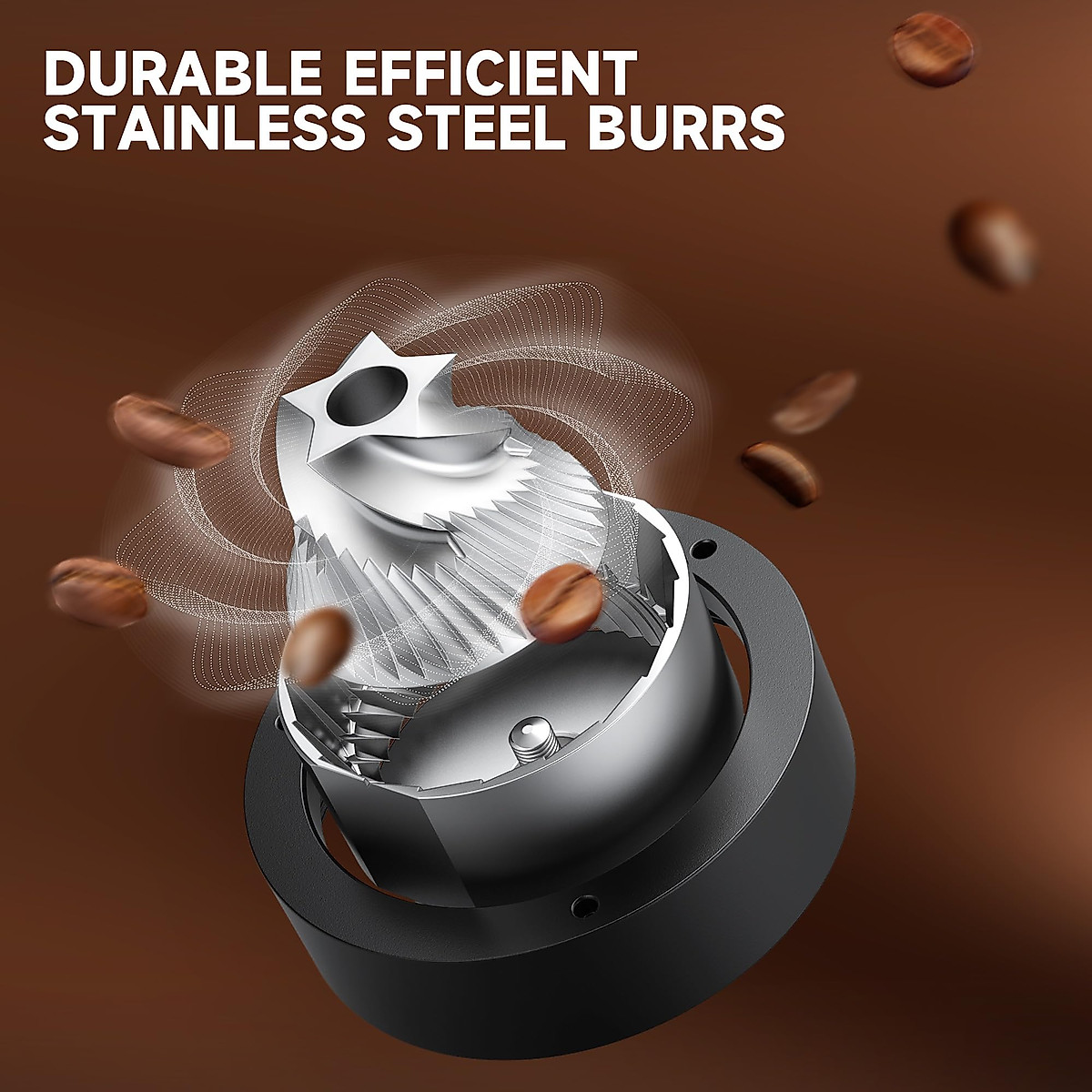 Manual Coffee Grinder, External Adjustable Coarseness Capacity 20g with Stainless Steel Conical Burr, MIFEEL Portable Hand Coffee Bean Grinder with Removable Handle for Travel, Camping, Office