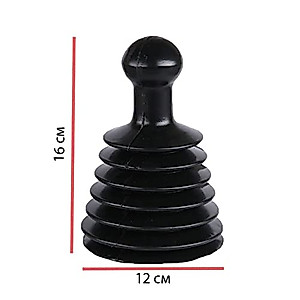 Plunger Mighty Tiny Plunger Designed for Bathroom Kitchen Sinks, Perfect for RV’s. Unclogs Fast & Easy , Black Sink and Drain Plunger for Bathrooms, Kitchens, Sinks, Baths and Showers. Small Powerful
