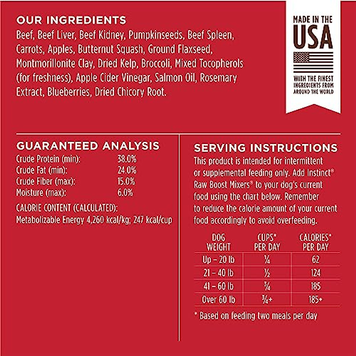 Instinct Raw Boost Mixers Freeze Dried Raw Dog Food Topper, Grain Free