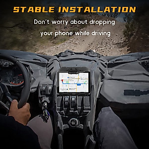 QUICKWOLF Maverick X3 Tablet Holder, X3 Electric Device Mount for Ipad Phone GPS Navigation Compatible with 2017-2024 Can Am X3 Accessories Device Holder Extra Storage Space, OEM 715002874
