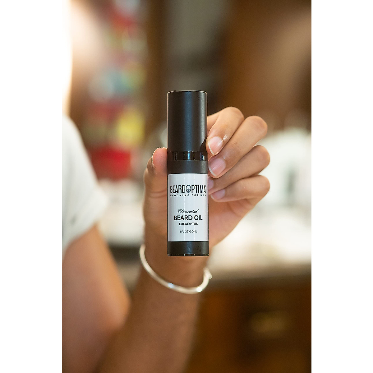 Beardoptima Elemental Beard Oil for all Types of Beard | Softens and Moisturizes Facial Hair | Contains Vitamin E Helps Reduce Beard Irritations & Accelerate Beard Growth | 1 FL OZ / 30ML