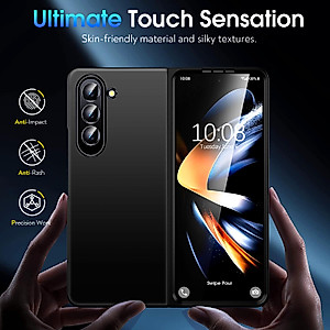 for Samsung Galaxy Z Fold 5 Case, Ultra Slim Phone Case Lightweight Wear-Resistant PC Material Hard Galaxy Z Fold 5 5G Flip Cover for Samsung Galaxy Z Fold 5 5G Protective Shell (Black)