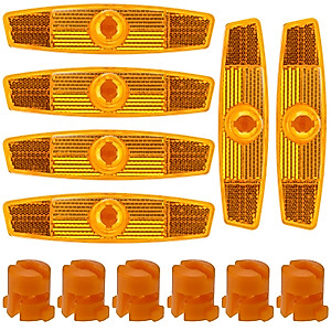6 Pieces Bike Reflectors Bike Wheel Reflectors Bicycle Spoke Reflector Bicycle Safety Warning Reflector Road Bike Tire Reflectors Bike Accessories for Mountain Bike Decoration Night Riding (Yellow)