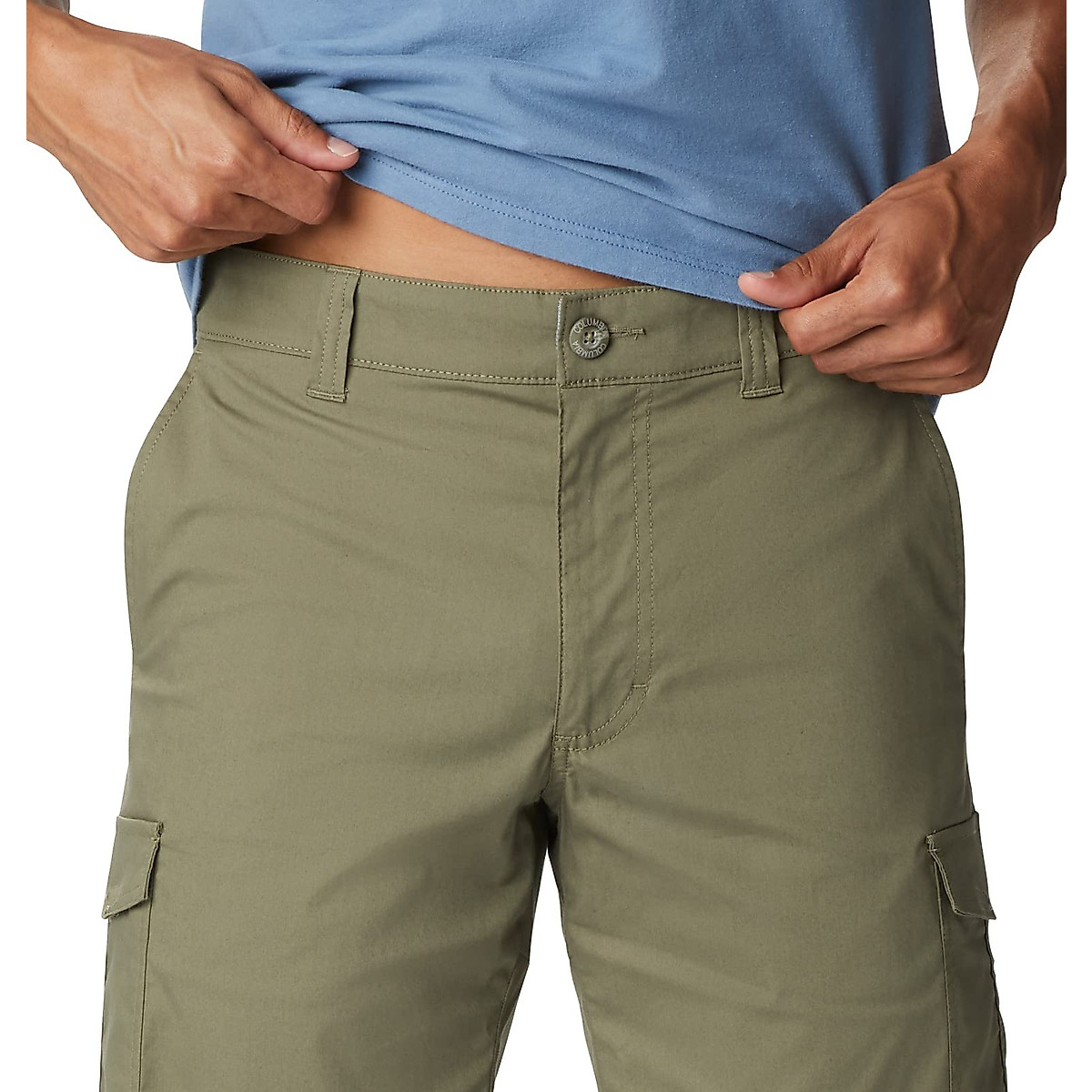 Columbia Mens Brentyn Trail Cargo Hiking Shorts, Stone Green, 50x8 US