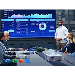 Projector with WiFi and Bluetooth, Projector 4K[Auto Focus/6D Keystone]Native1080P Projectors with 300'' Screen 600 ANSI 4K Supported 50%Zoom, Agreago Outdoor Projector for iOS/Android/TV Stick