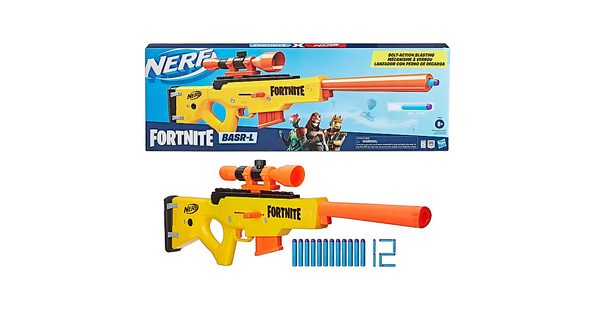 Nerf Fortnite BASR-L Blaster - Clip Fed, Accurate Dart Action