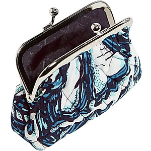 Vera Bradley Kiss Lock Coin Purse, Shore Enough