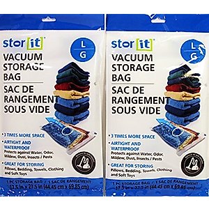 Vacuum Storage Space Saver Bag 17.5 in X 27.5 in (2 Pack)