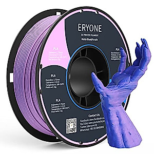 ERYONE 3D Printer Filament, PLA Filament Matte Dual Color Filament, Coextrusion Filament 1.75 +/- 0.03mm, 1kg/ Spool(2.2lbs), Matte Blue&Purple