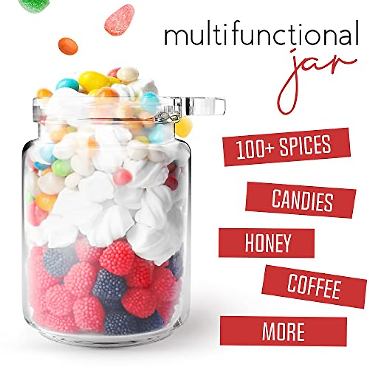 DESIGN INN 12 Airtight Glass Spice Jars with Bamboo Lids - 8oz Empty Spice Bottles Containers, 100 White, Spice Jars With Label & Spoon, 40 Black Labels And Pen, Spice Containers