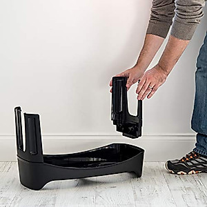 IRIS USA Large Elevated Pet Feeder with Attachable Legs and 2 Stainless Steel Bowls, For Small to Large Dogs Cats with 2 Quart Bowls and 12"H Legs Raised Pet Feeding Station, Black