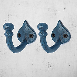 HomeHand Handmade Decorative Wall Hooks Nautical Ocean Decor Towel Hook Heart Coat Hooks 4pcs Wall Mounted Hook