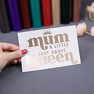 VINYL FROG Matte Metallic Gold Adhesive Vinyl, 12" x6ft Champagne Gold Metallic Craft Permanent Vinyl Roll - Metallic Satin Adhesive Vinyl for Home Decor, Mug, Car and Other Stickers