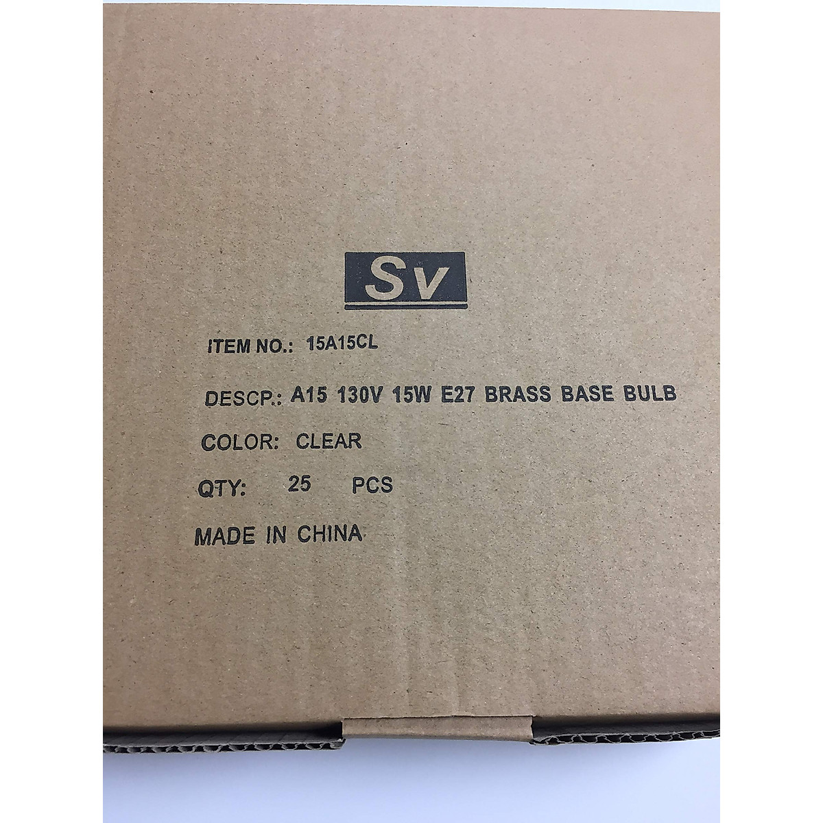 Sival A15 15 Watts Clear Outdoor Light Bulbs, 25-pack, recommended for commercial string lights