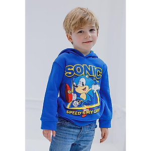 SEGA Sonic The Hedgehog Big Boys Fleece Hoodie Blue 10-12
