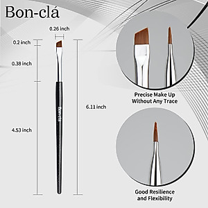 Bon-clá Fine Angled Eyeliner Brush,Golden Handle, for Gel, Liquid, Cream, Powder, Cake, Eye Cosmetics, Professional Makeup Tools