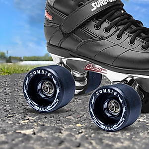 Sure-Grip Zombie Wheels Roller Derby Speed Skating (Max Black 92A)