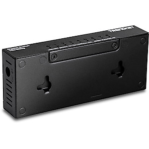 TRENDnet 8-Port Mini Gigabit Switch, TEG-S80g, GREENnet Technology, NDAA + TAA Compliant, Desktop Metal Ethernet Network Switch, 8 x Gigabit Ports, Fanless, Lifetime Protection, Black