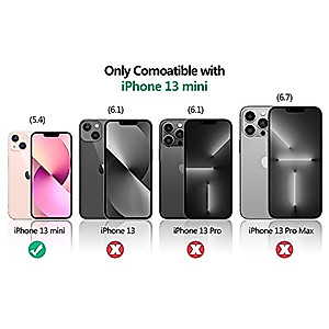 Guuboly Crystal Clear Designed for iPhone 13 Mini Case with Ring Holder Kickstand Soft Transparent Silicone Flexible Shockproof TPU Cover Protective Phone Case Slim Thin, 5.4 inch