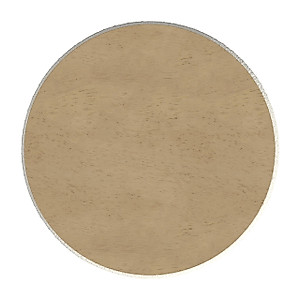 HomePop Channel Storage Ottoman with Wood Top - Cream Boucle