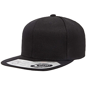 Flexfit Mens 110 Classic Snapback Baseball Cap, Black