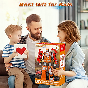 Kids Toys Car Transform Toy: Toys for 5 Year Old Boys | Robot Toys for 3 4 5 6 7 Year Old Boys Girls | 5 in 1 STEM Building Toys for Kids Age 4-8 | Construction Trucks Toddler Toys Birthday Boy Gifts