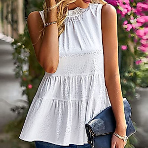 Shirts for Women Trendy Short Sleeve Plus Size Blouses T-Shirts for Women Cotton Square Neck Shirts Tunic Shirt Short Sleeve Teen Dresses White Plus Size Tops for Women Summer Large