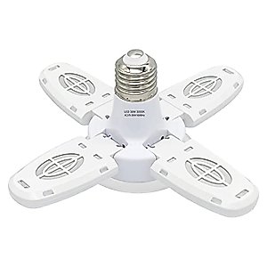 GoolRC LED Garage Lights- Dimmable Garage Lights Ceiling, 38W 3800LM 3500K E27/B22 LED Garage Ceiling Lights with 4 Adjustable Panels for Garages, Workshop,Indoor, Outdoor, Workshop and Warehouse