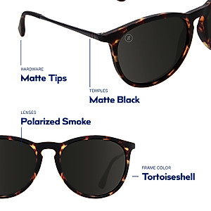 Blenders Eyewear North Park – Polarized Sunglasses – Classic Shape, Mixed Metal Frame – 100% UV Protection – For Men and Women Volcano Jack