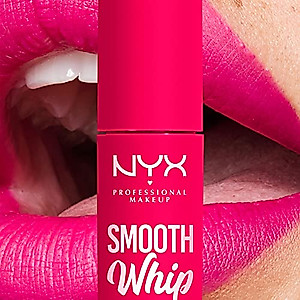 NYX PROFESSIONAL MAKEUP Smooth Whip Matte Lip Cream, Long Lasting, Moisturizing, Vegan Liquid Lipstick - Pillow Fight (Hot Fuschia)