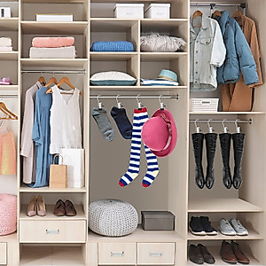 150 Pcs Boot Hangers Clips Laundry Hooks Hanging Stainless Steel Clothes Pins Portable Clip Hangers for Closet Travel Socks Pants Handbags Hats Towels (Black)