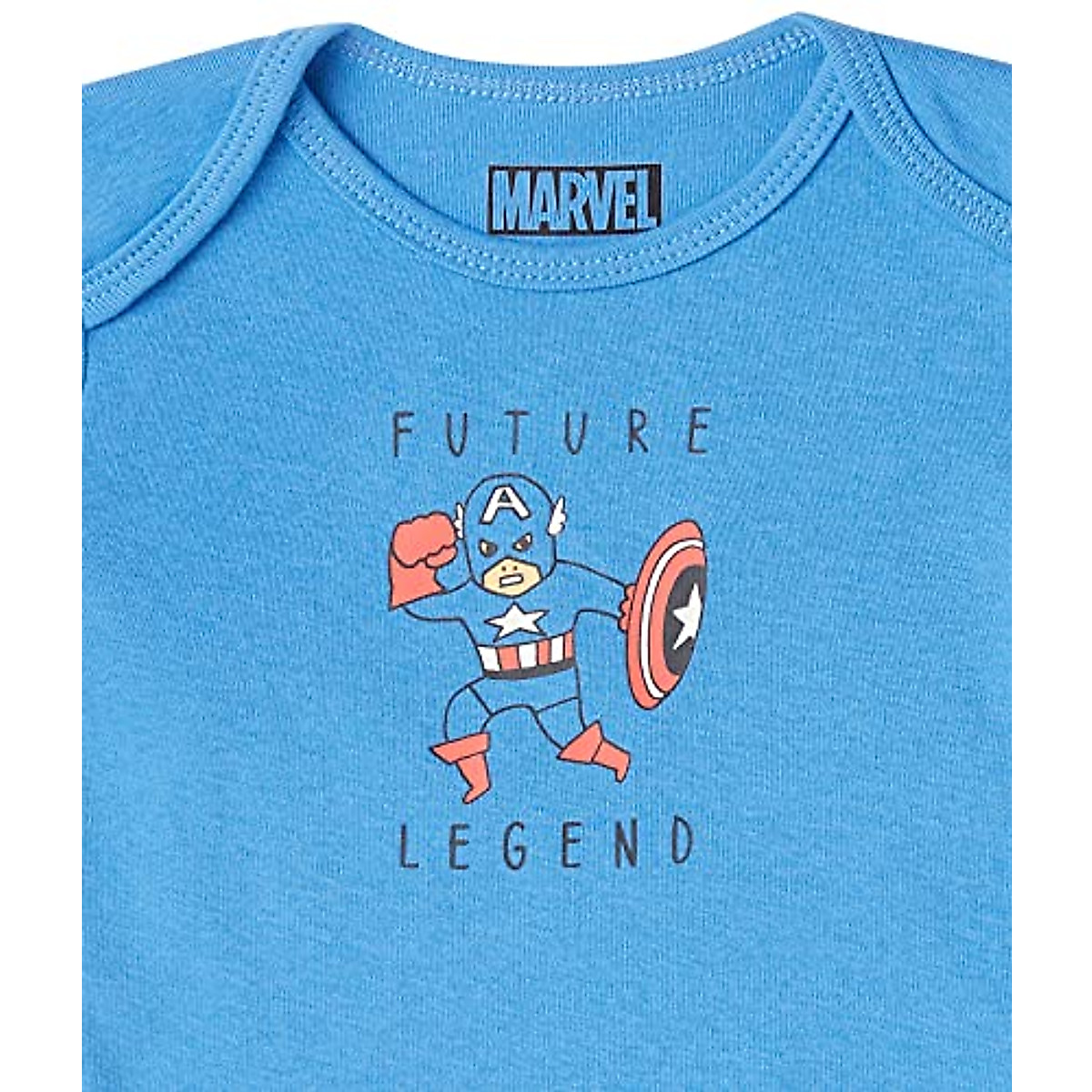 Amazon Essentials Disney | Marvel | Star Wars Baby Boys' Long-Sleeve Bodysuits, Pack of 5, Marvel Friends, 24 Months