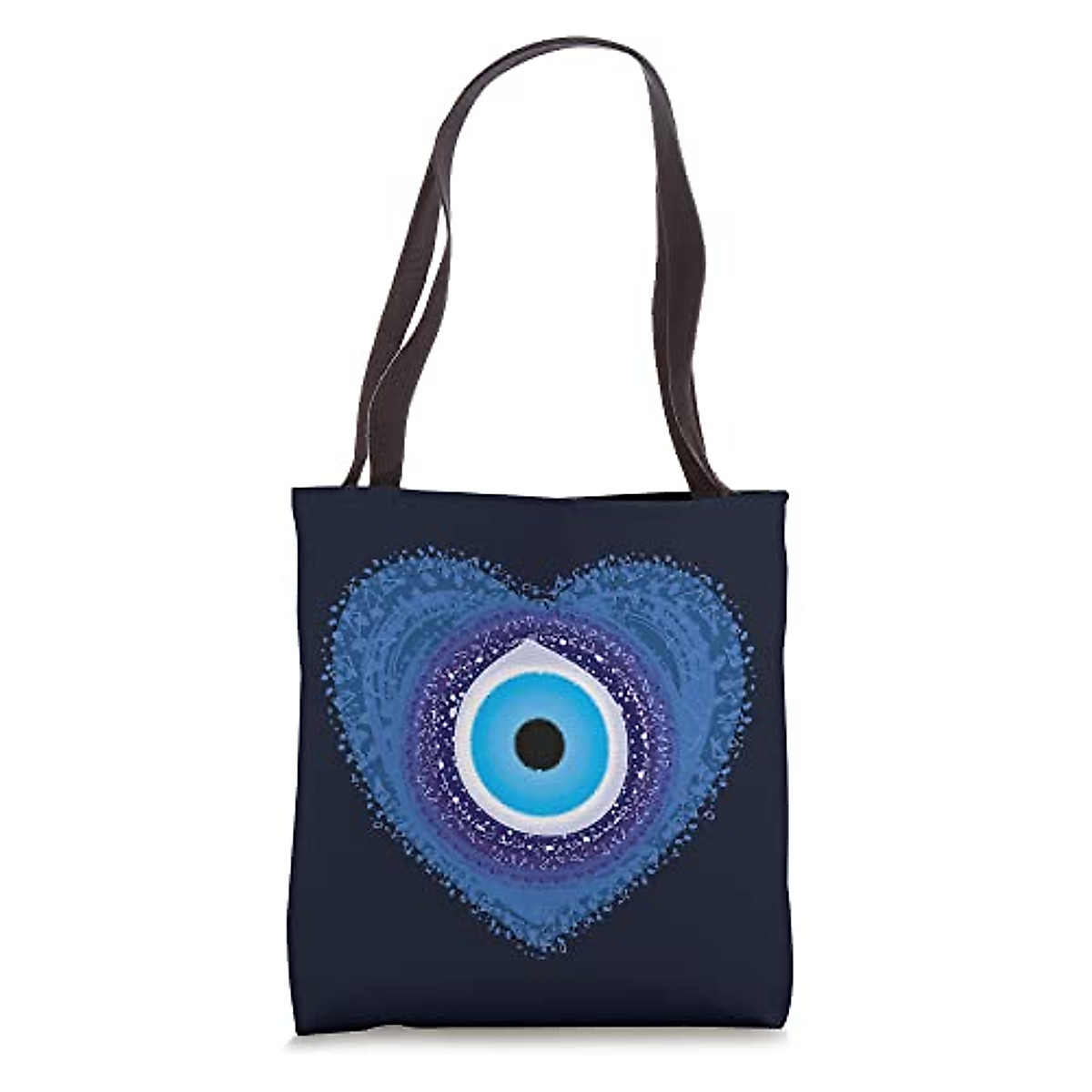 Evil Eye Heart of Love Curse Protection Ancient Greek Symbol Tote Bag