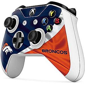Skinit Decal Gaming Skin compatible with Xbox One S Controller - Officially Licensed NFL Denver Broncos Design