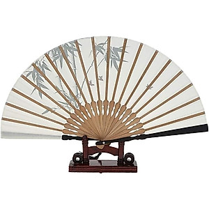 Hand Fan Folding Fan,Hand-held Fan,Vintage Summer Bamboo Folding Fan Hand Held Fan Dance Wedding Party Pocket Gifts Fans Hand Paper Folding Props Vintage style