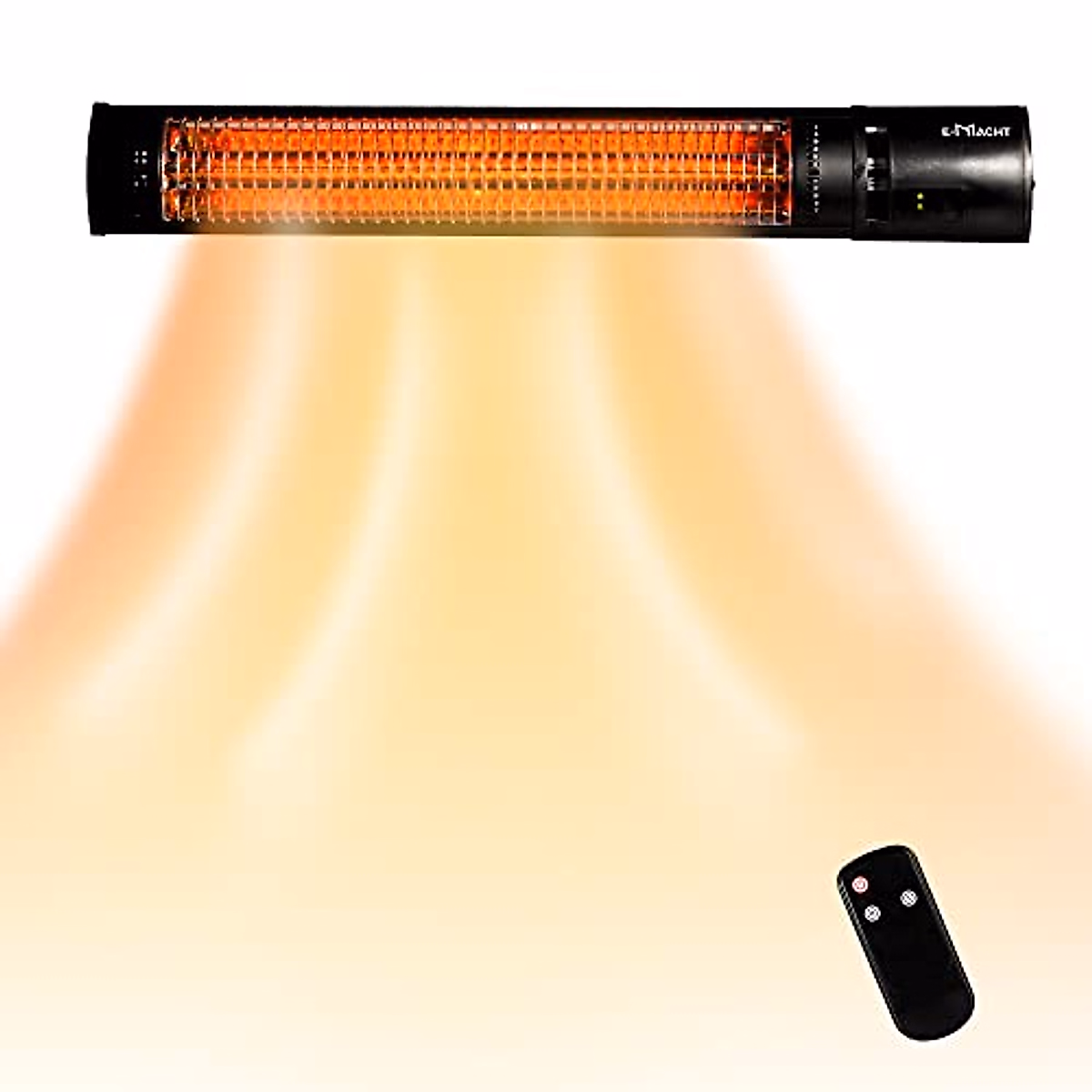 Vilobos Wall Mounted Heater, 750W/1500W Electric Patio Heater with Remote Control, Hanging Heater w/Waterproof IP65, Infrared Heater for Garage, Outdoor or Indoor Use