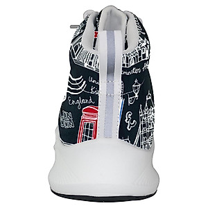 England London Symbols Black Mens Shoes Athletic Running Shoes Lightweight Sneakers Walking Gym Shoes