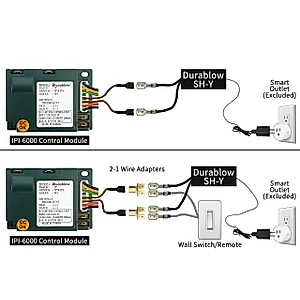 Durablow SH-Y Control Kit for Gas Fireplace with Millivolt Valve, IPI Electronic Ignition Control Module, Works with Any Smart Plug Outlet (Included) (Control Kit Only)