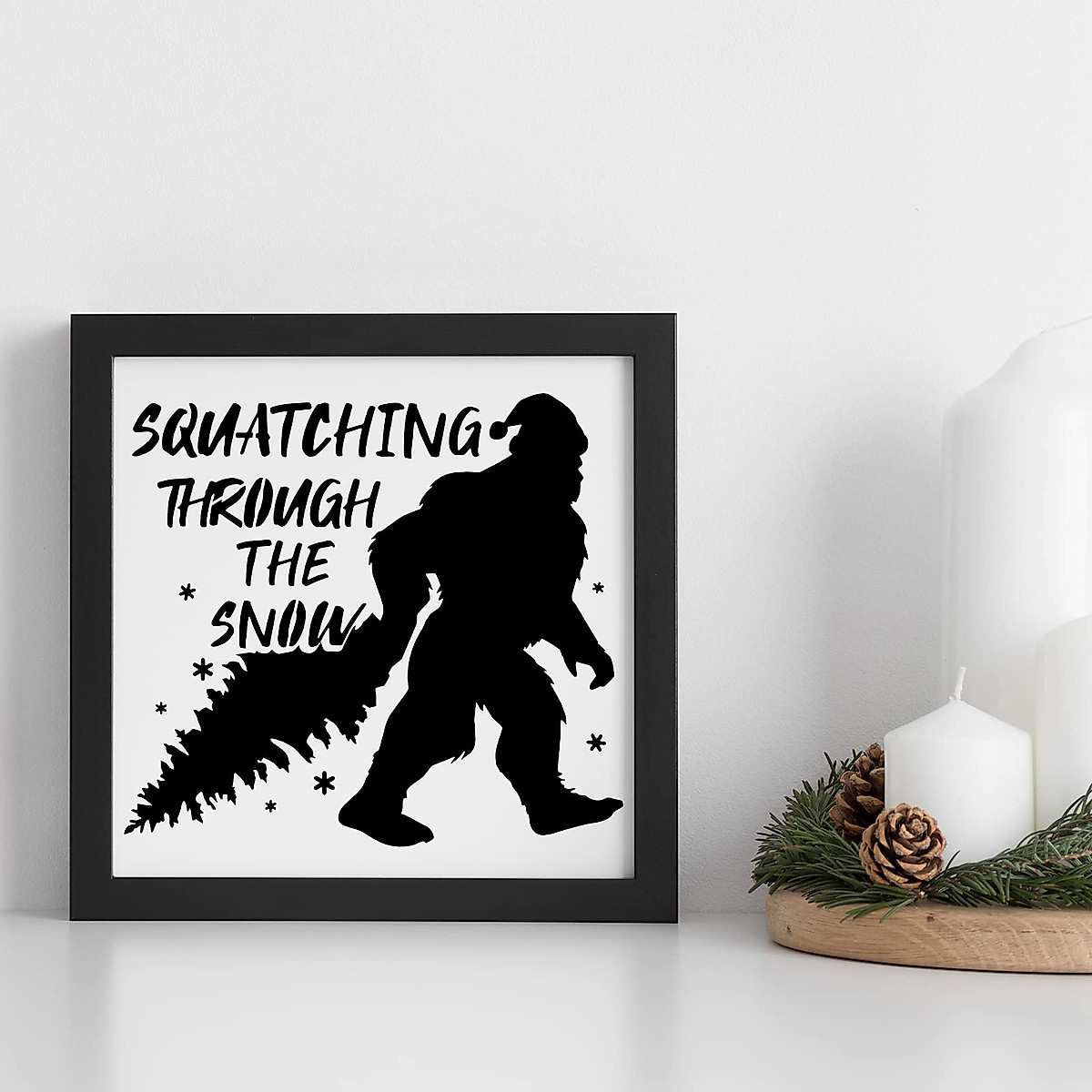 CINPIUK 8PCS Bigfoot Stencils Painting on Wood, Reusable Sasquatch Templates for Christmas Home Decor DIY Art Crafts, Assorted Sizes