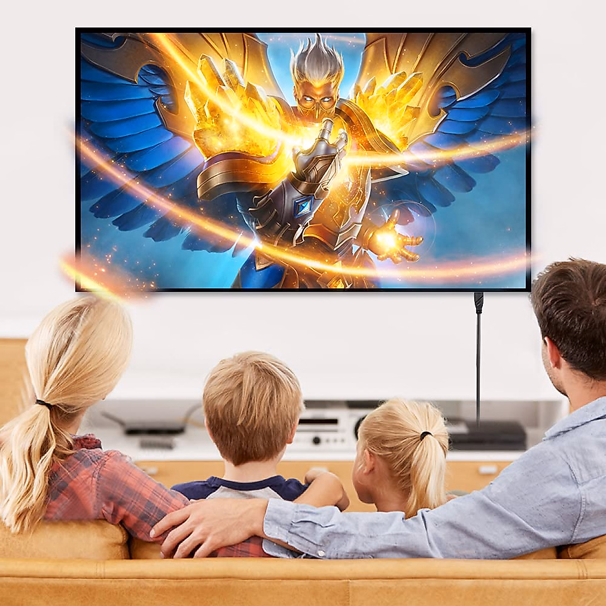 4K HDMI Cable 75FT - Rommisie (HDMI 2.0,18Gbps) Ultra High Speed Gold Plated Connectors,Ethernet Audio Return,Video 4K,FullHD1080p 3D Compatible with Xbox Playstation Arc PS3 PS4 PS9 PC HDTV - Black