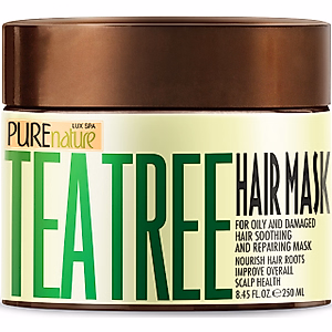 Tea Tree Oil Hair Mask - Conditioner and Deep Moisturizer Treatment for Dry Damaged Hair - With Hydrating Protein for Advanced Repair - Soothing for Itchy Scalps and Dandruff